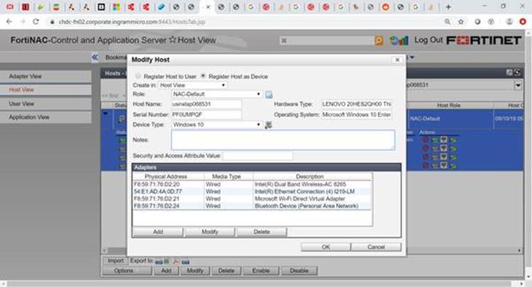 Re-profile All Rogue Records in the Database | FortiNAC-F 7.6.0 | Fortinet Document Library